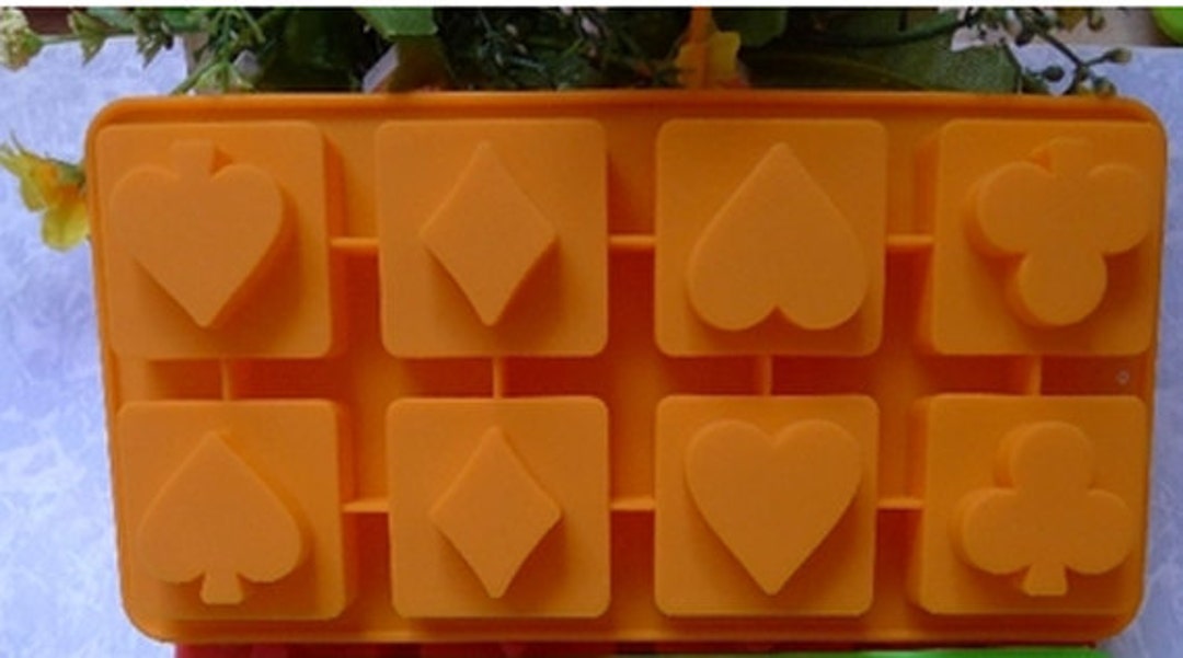 Playing Cards Chocolate Cake Mold Soap Mold Silicone Mold/mould Biscuit ...