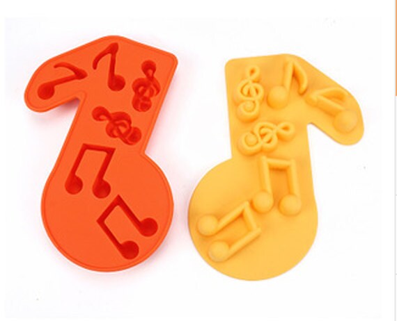 6-cavity Musical Notes Ice Mold Ice Tray Flexible Silicone | Etsy