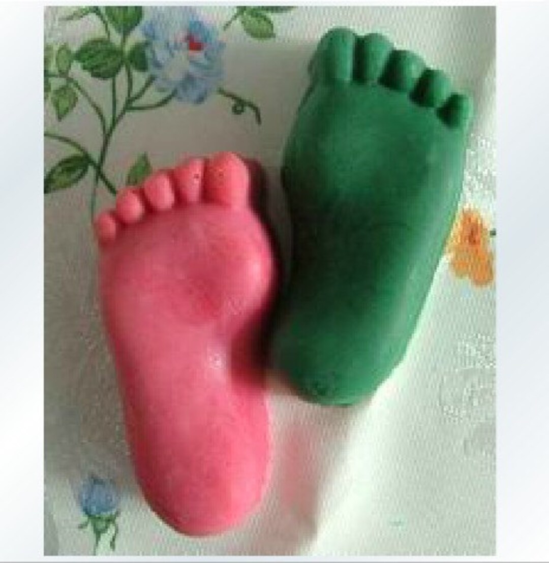 Foot Soap Mold Flexible Silicone Mold Candy Chocolate Mold Polymer Clay ...
