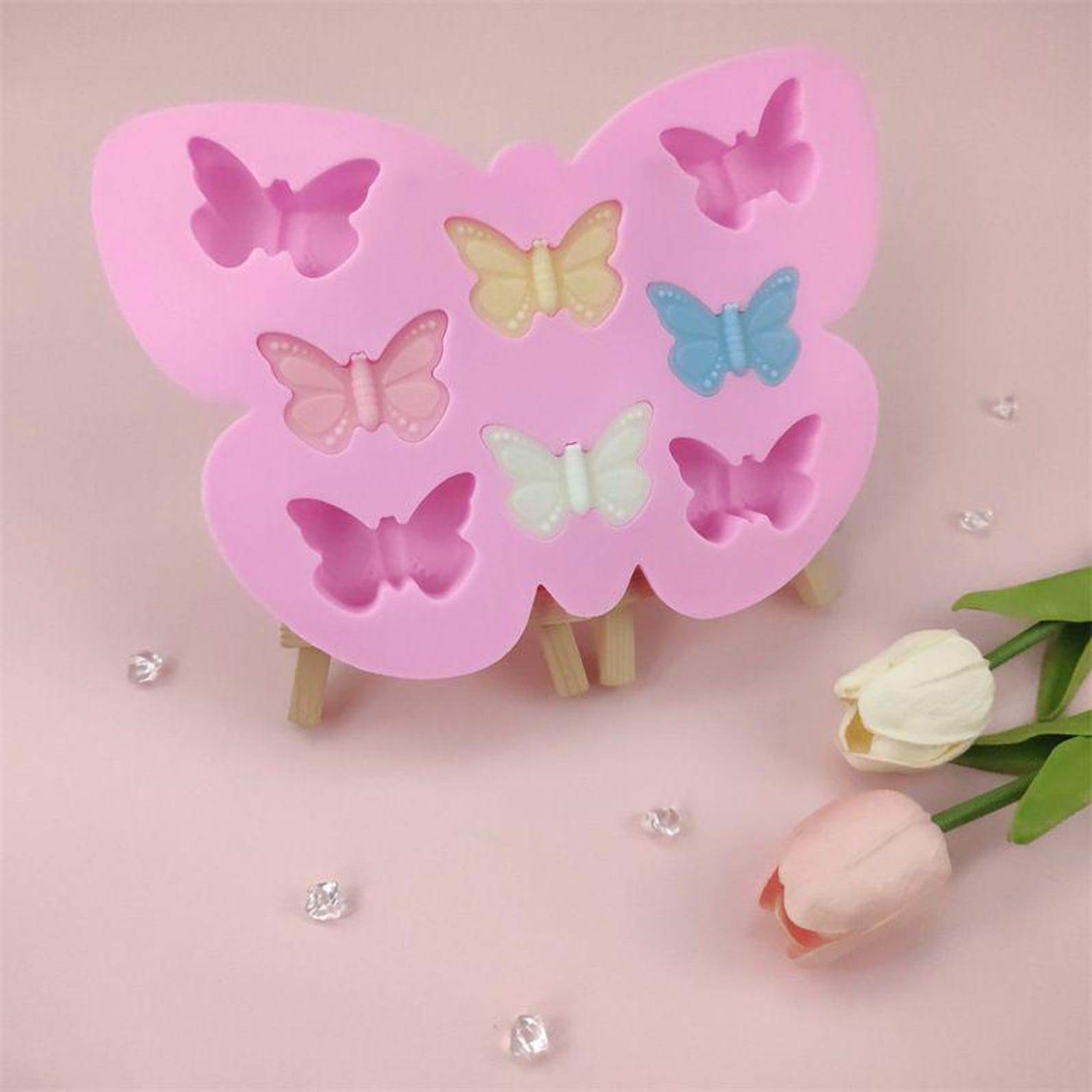 Butterfly Ice Mold Ice Tray Flexible Silicone Mold DIY Mold Jewelry ...