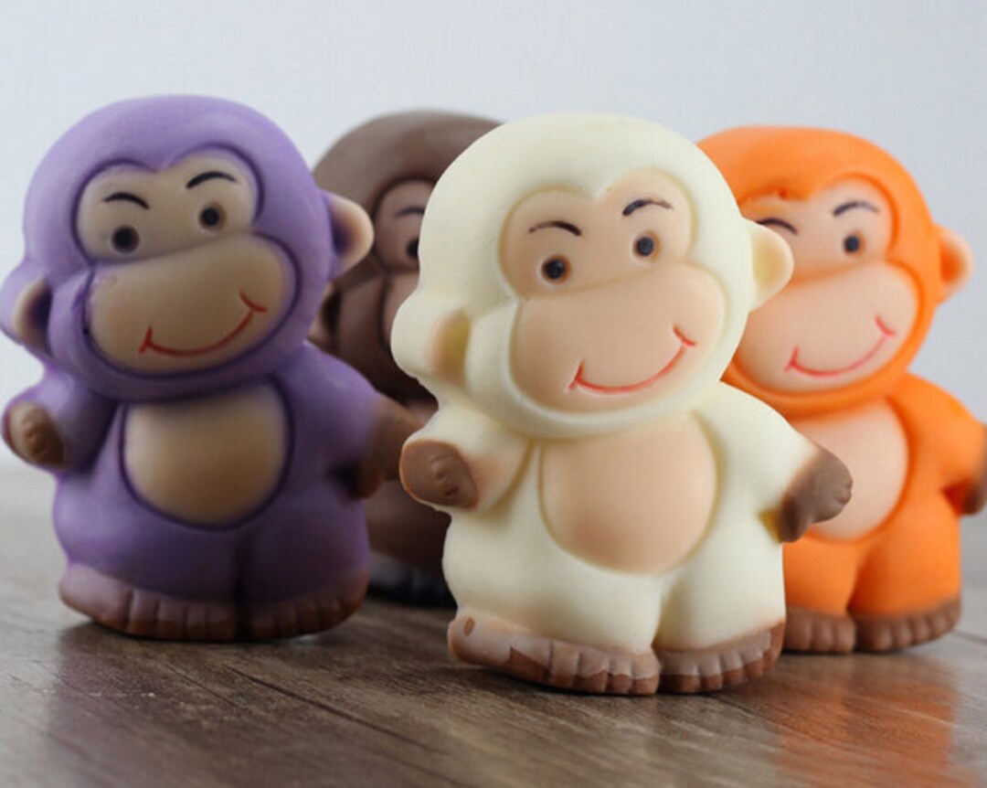 Monkey Soap Mold Flexible Silicone Mold Candy Chocolate Mold Polymer ...