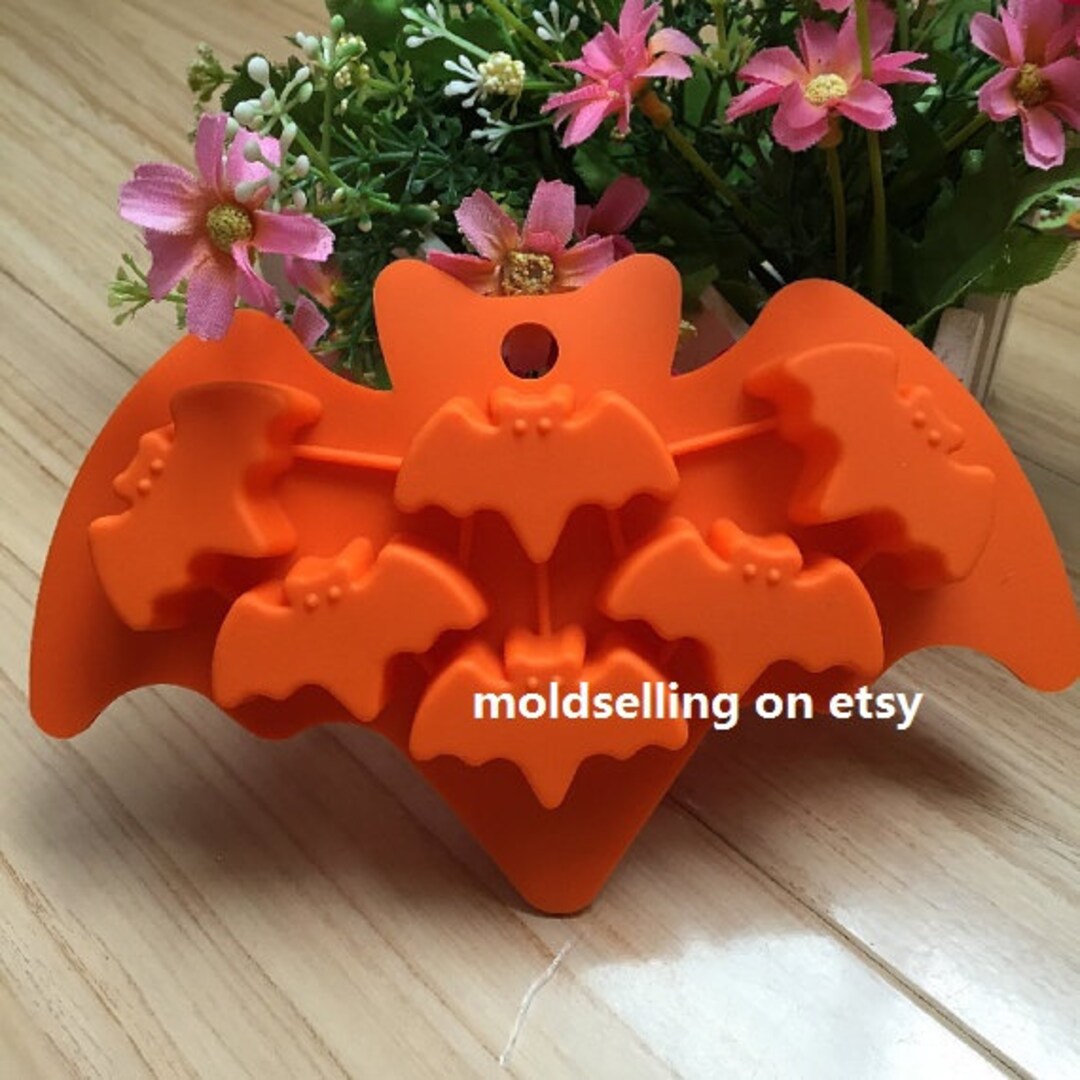 Cake Mold Halloween Bat Soap Mold Silicone Mold Biscuit Mold Baking ...