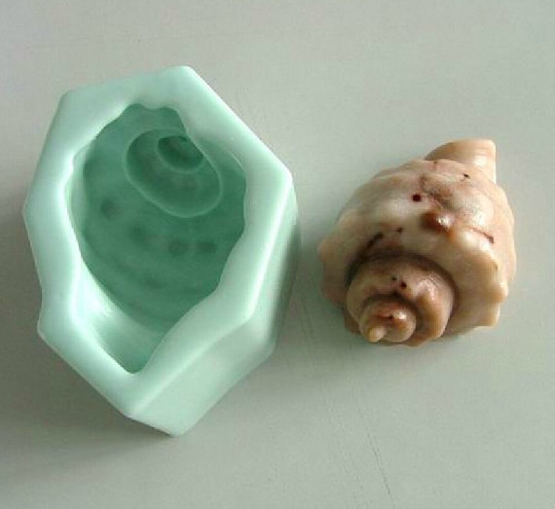 3D Sea Shell Conch Soap Mold Flexible Silicone Mold Candy Chocolate ...