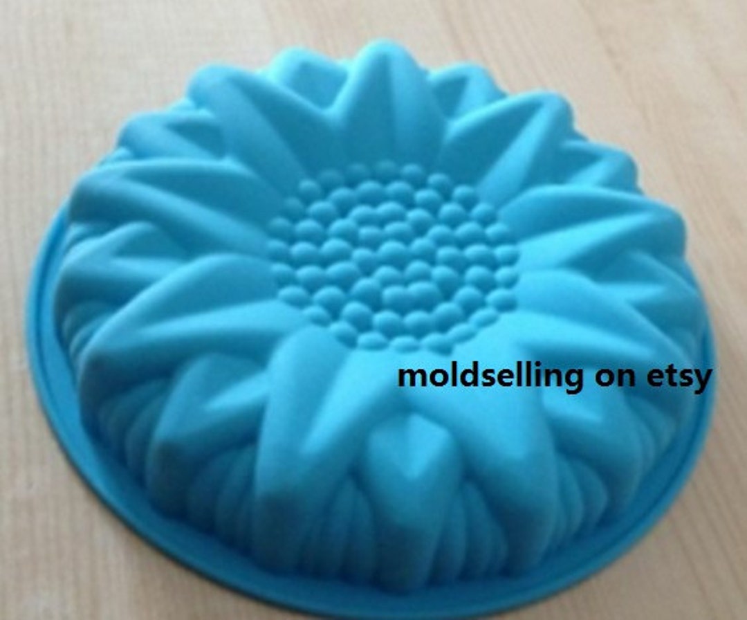 Big Sunflower Pan Cake Mold Soap Mold Silicone Mold Biscuit Mold Baking ...