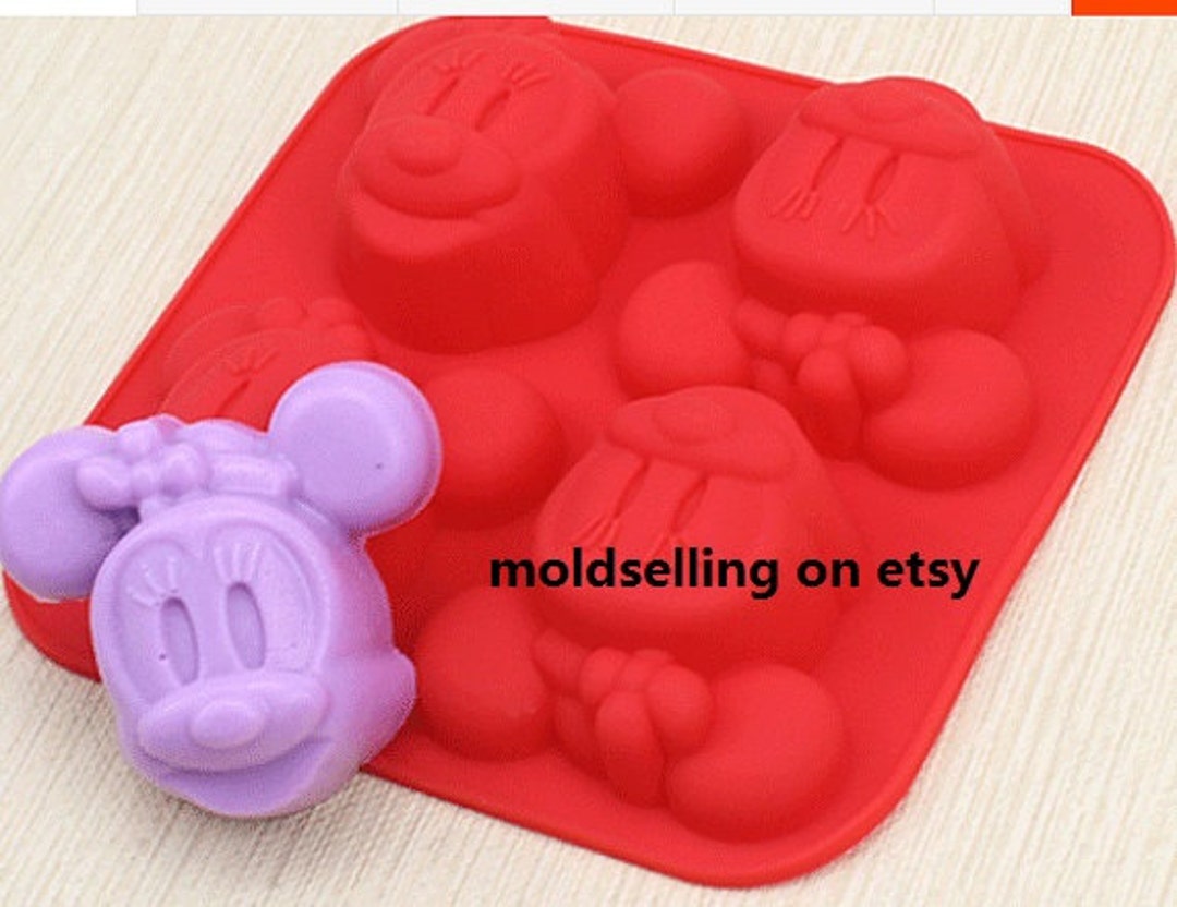Mickey and Minnie Cake Mold Soap Mold Silicone Mold Biscuit Mold Baking ...