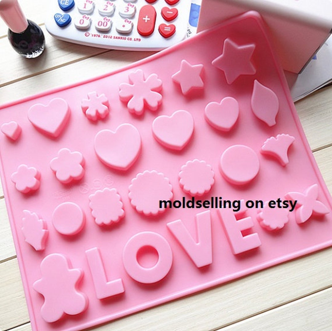 Molde de Chocolate con forma de corazón de amor, molde para pastel ...