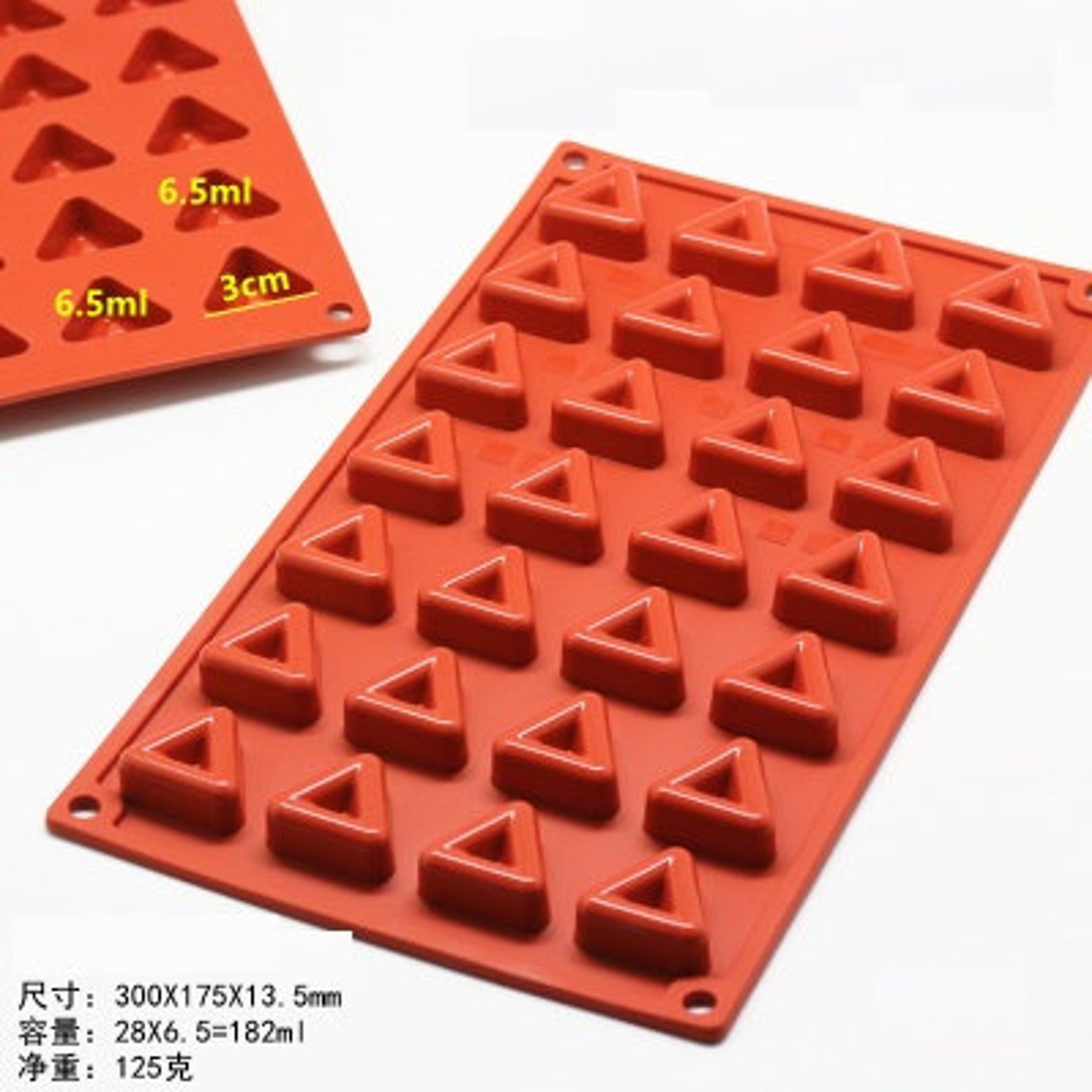 28-mini Savarin Mold Triangle Pudding Mold Cake Mold Bakeware | Etsy