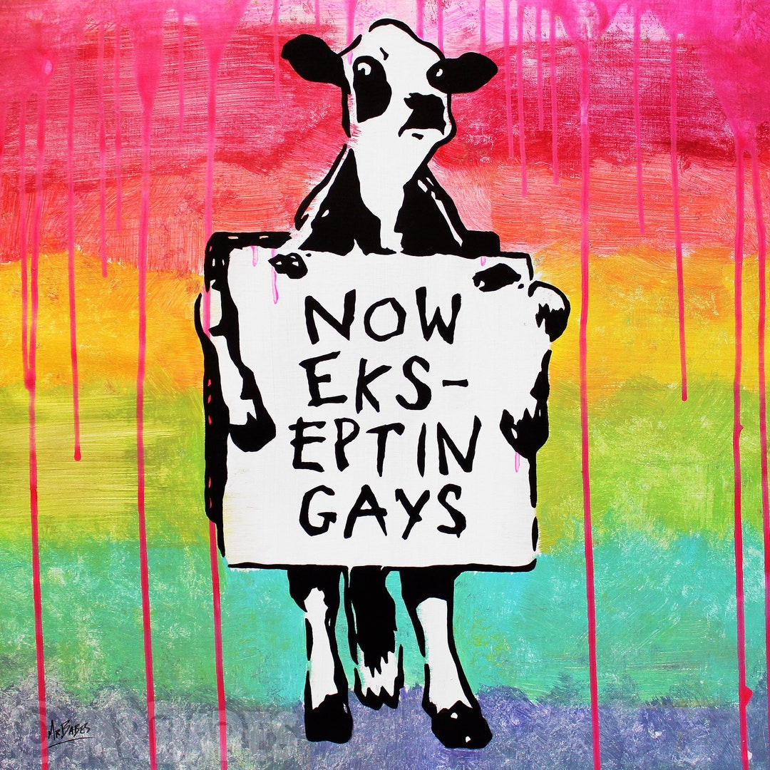 Progress (chick-fil-a Cow) - Original Pop Art Painting by Babes Kopp ...
