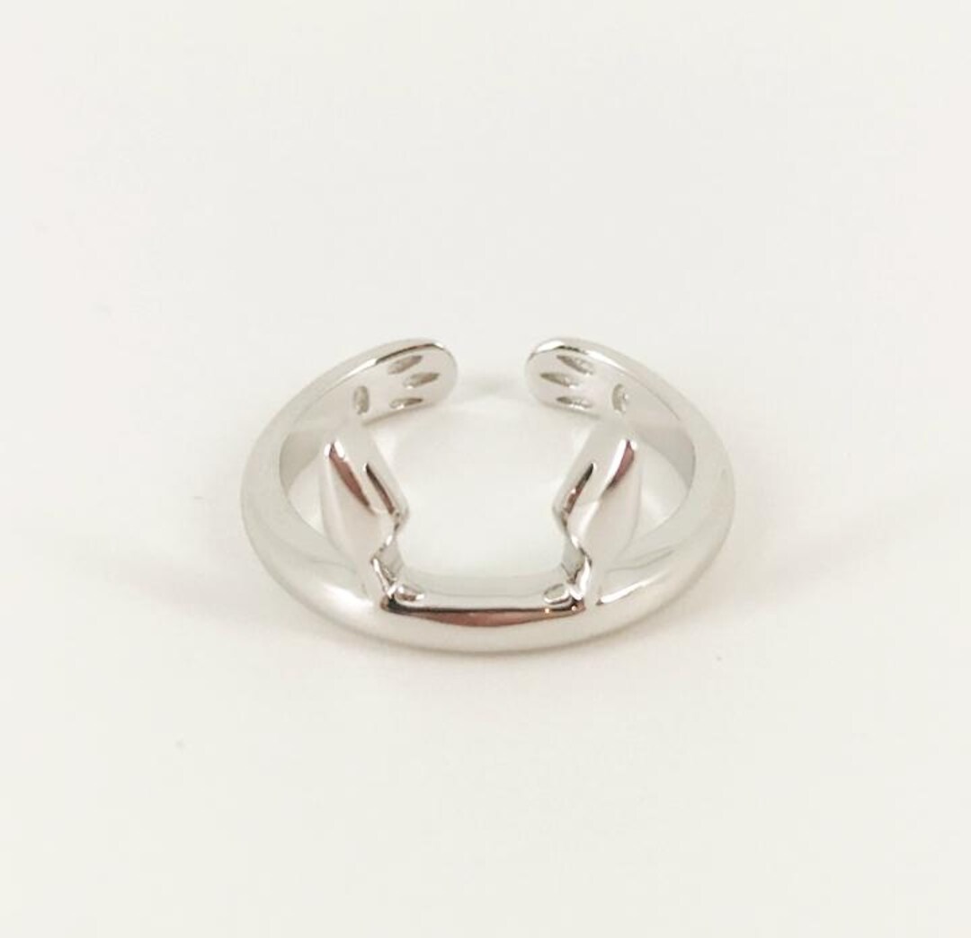 Totoro Inspired Adjustable 925 Sterling Silver Ring - Etsy