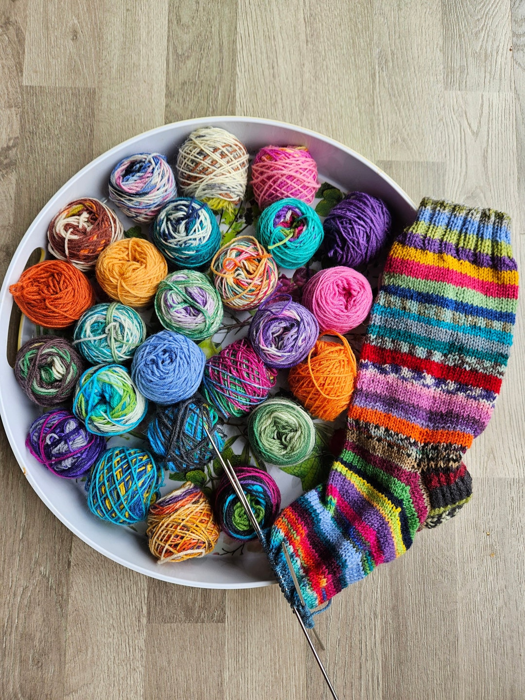 NEW Vibrant Multicolored Yarn Mini Skein Set - Perfect Gift for Yarn ...