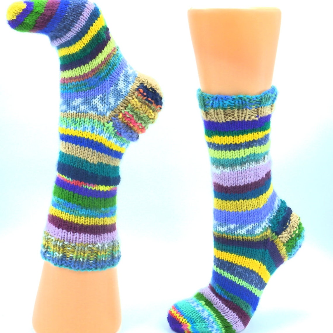 Quirky Colors Acrylic Yarn Colorful Socks Unique and Cute | Etsy