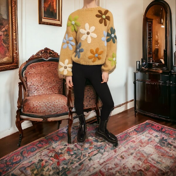 Flower Sweater - Etsy