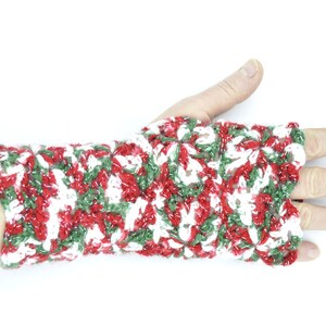 Women Christmas Festive Outfit Women Fingerless Gloves Christmas Colors ...