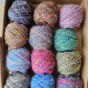 Destash Mini Socks Yarn Set to Knit Unique Socks, Sock Yarn of 12 Self ...