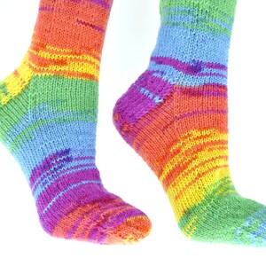 Rainbow Bright Handmade Multicolored Mismatched Unisex Socks for Cold ...