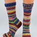 Cute Hand Knitted Scrappy Socks Made From Cozy Wool - Etsy