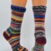 Cute Hand Knitted Scrappy Socks Made From Cozy Wool - Etsy