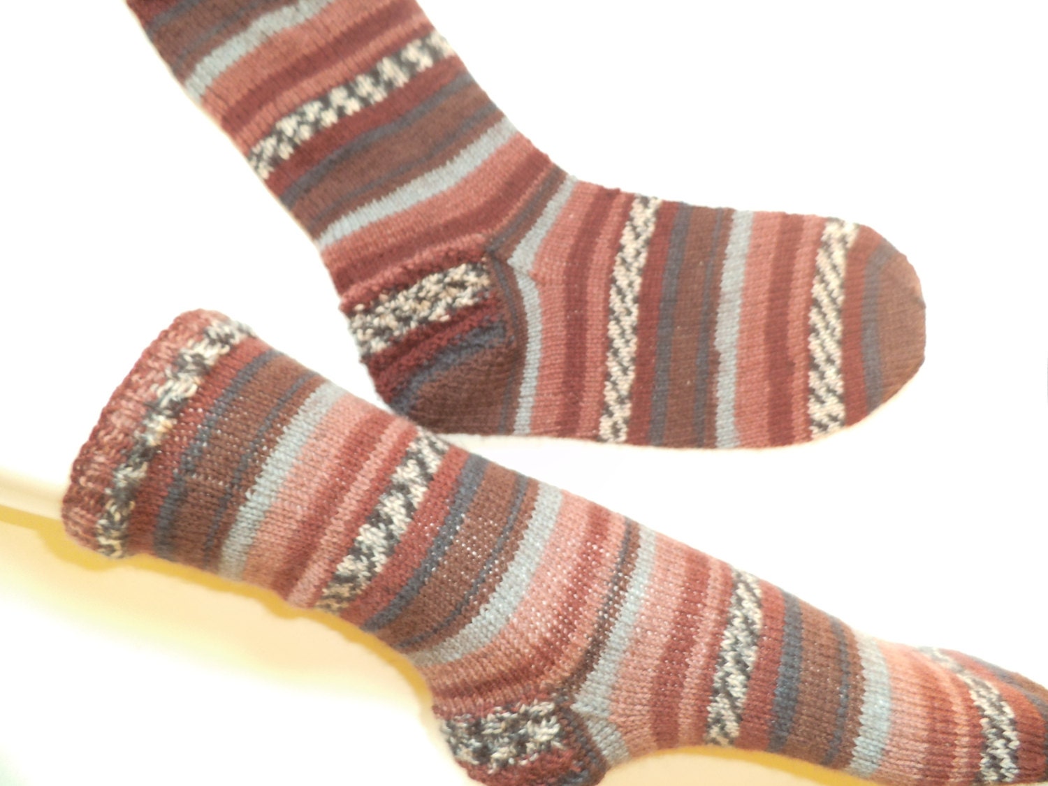 Hand Knit Big Size Wool Winter Socks Christmas Gift Swollen Feet ...