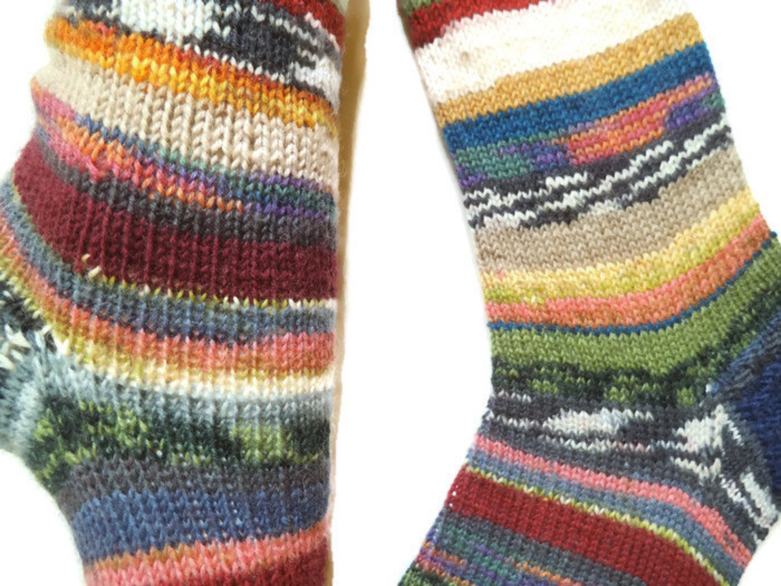 Scrappy Socks Bright Colored Mismatched Socks Women Knit - Etsy UK