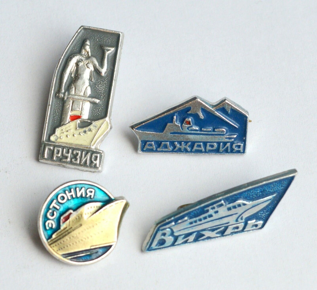 USSR Soviet Russia Lot of 4 X Ship Cruiser Ferry Georgia Estonia Vihr ...