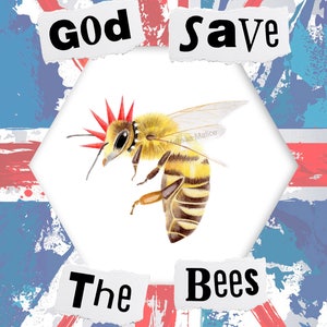 God Save the Bees A4 Punk Print - Etsy UK
