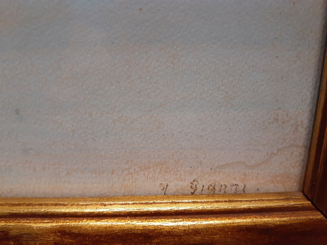 Y. Gianni Signed Original Painting Bay of Naples Napoli Smoking Mount ...