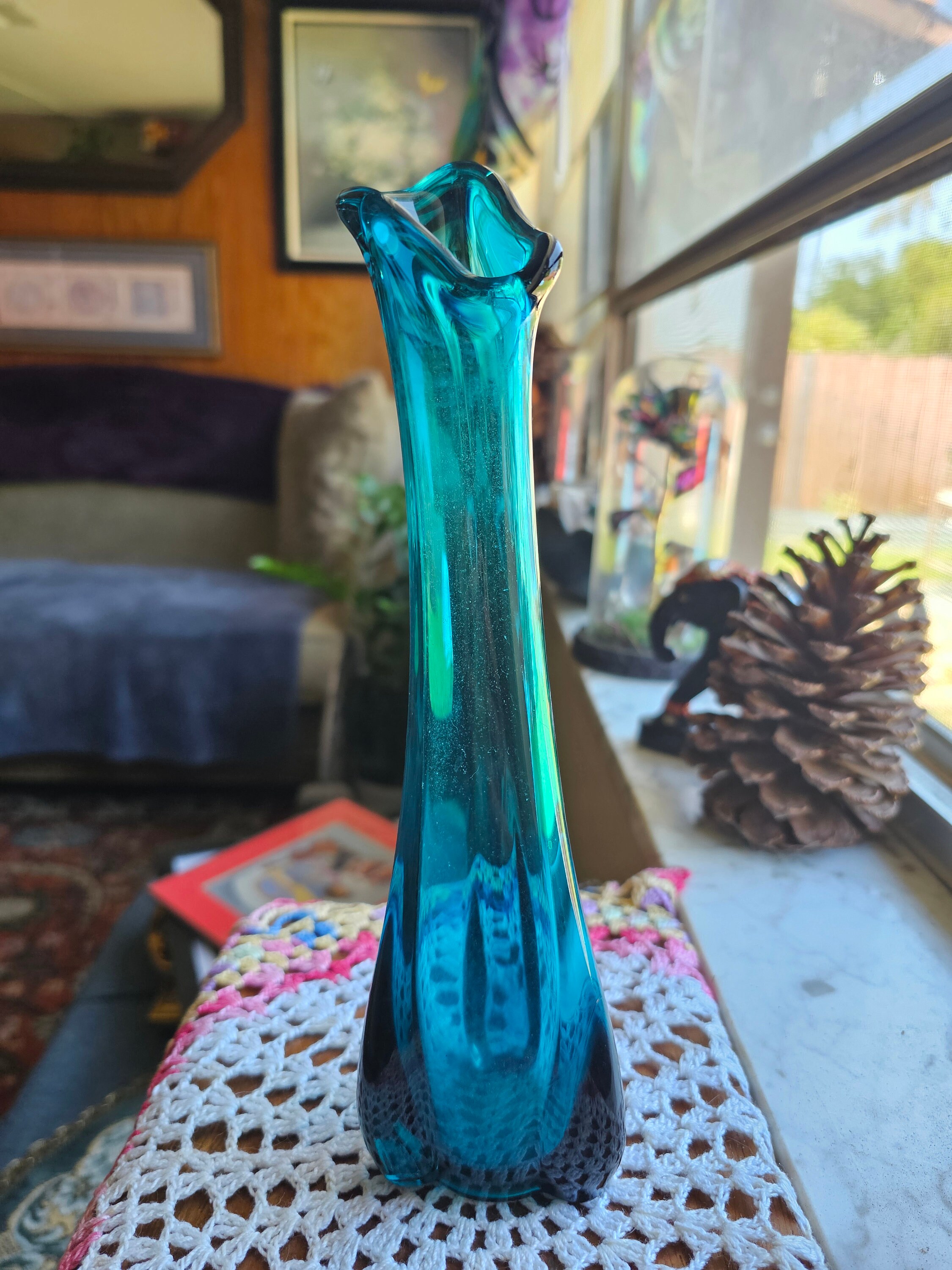 Vintage Mid Century Viking Glassware Vase - Etsy