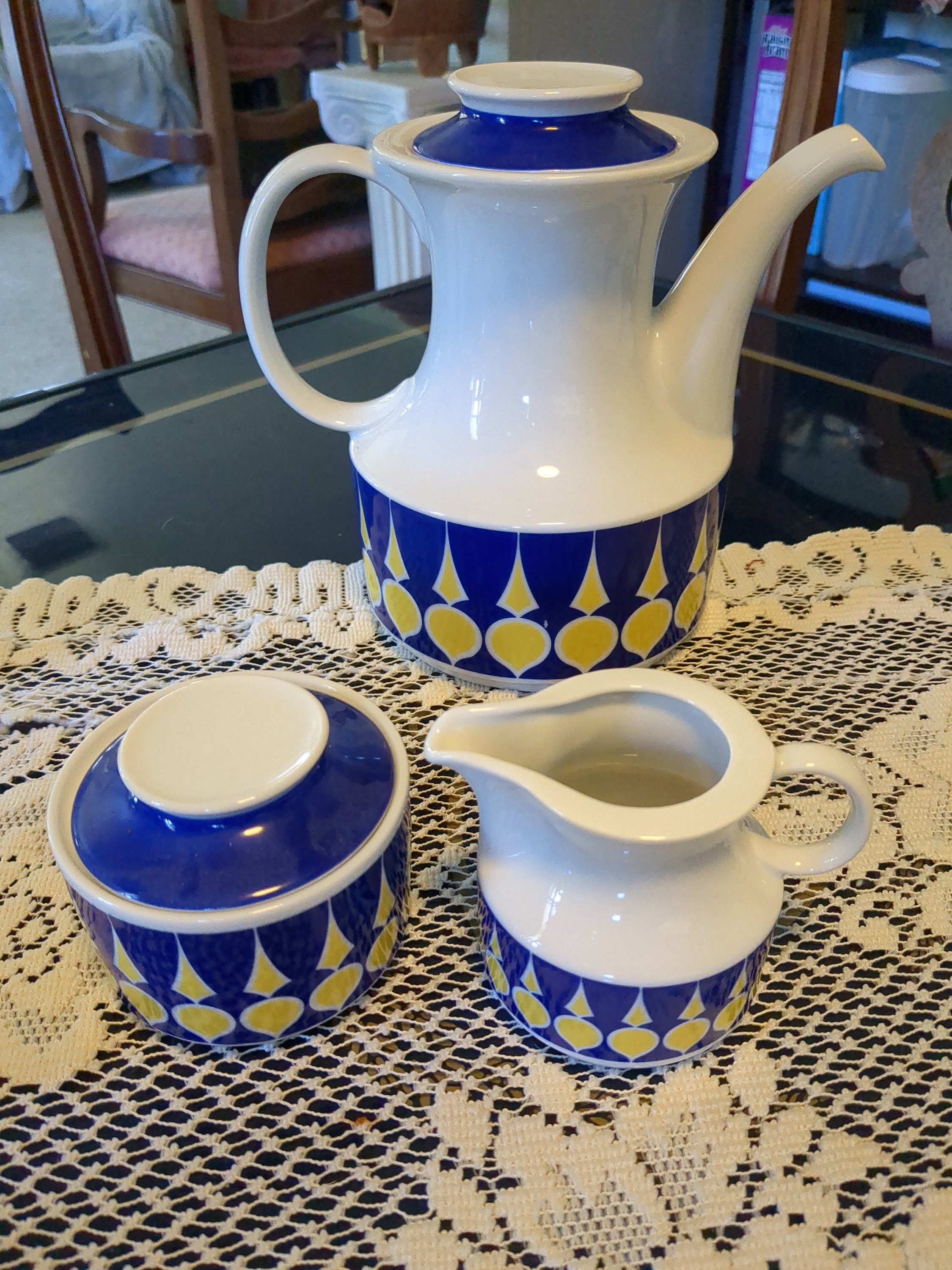 Winterling Retro 1960's Style Coffee Pot With Luncheon Set. 21 Piece ...
