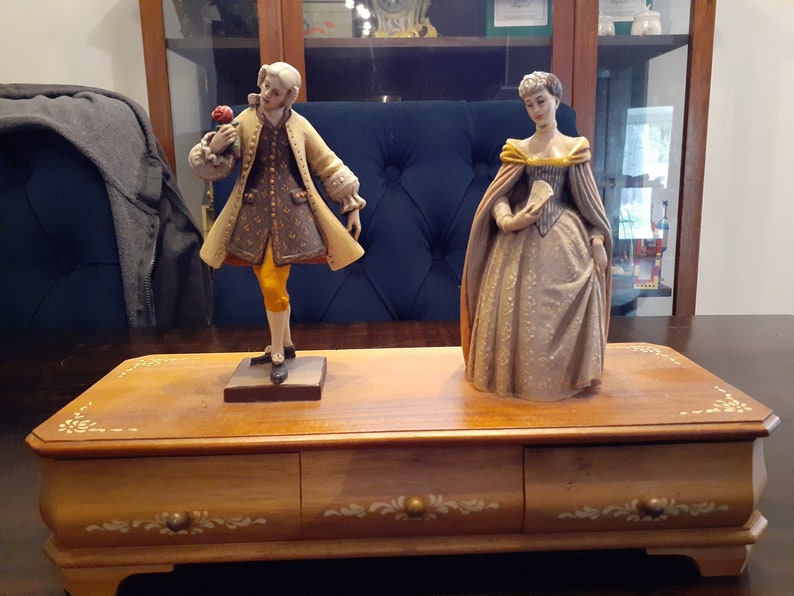 Vintage Italian Anri Victorian Couple Reuge 36 Note Music/jewelry Box ...