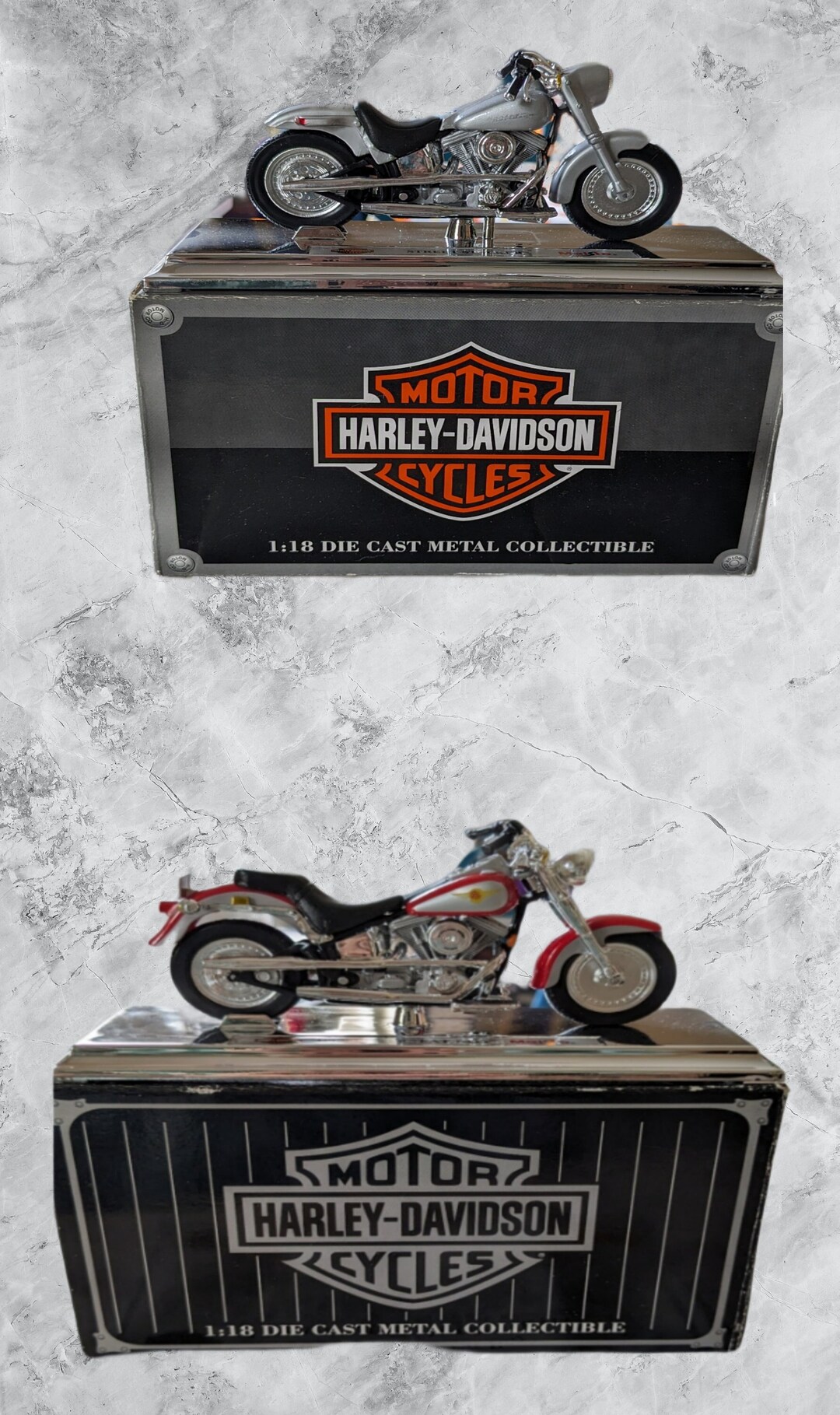 Avon Harley-davidson 1:18 Die Cast Collectible Motorcycles - Etsy