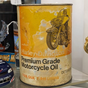 Vintage 1970's AM Harley-davidson Premium Grade Motorcycle Oil Can - Etsy