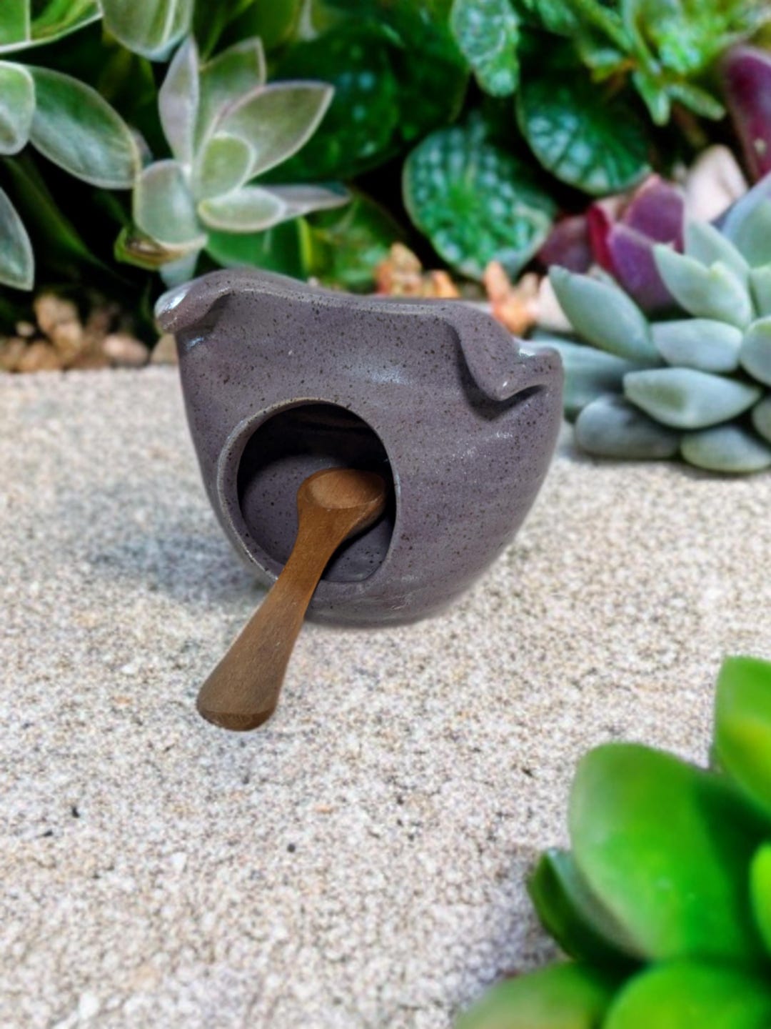 Handmade Ceramic Purple Salt Pig - Etsy