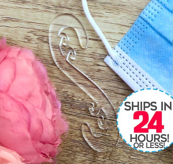 Set of 5 S Hooks Face Mask Clips With Adjustable Hinges | Etsy