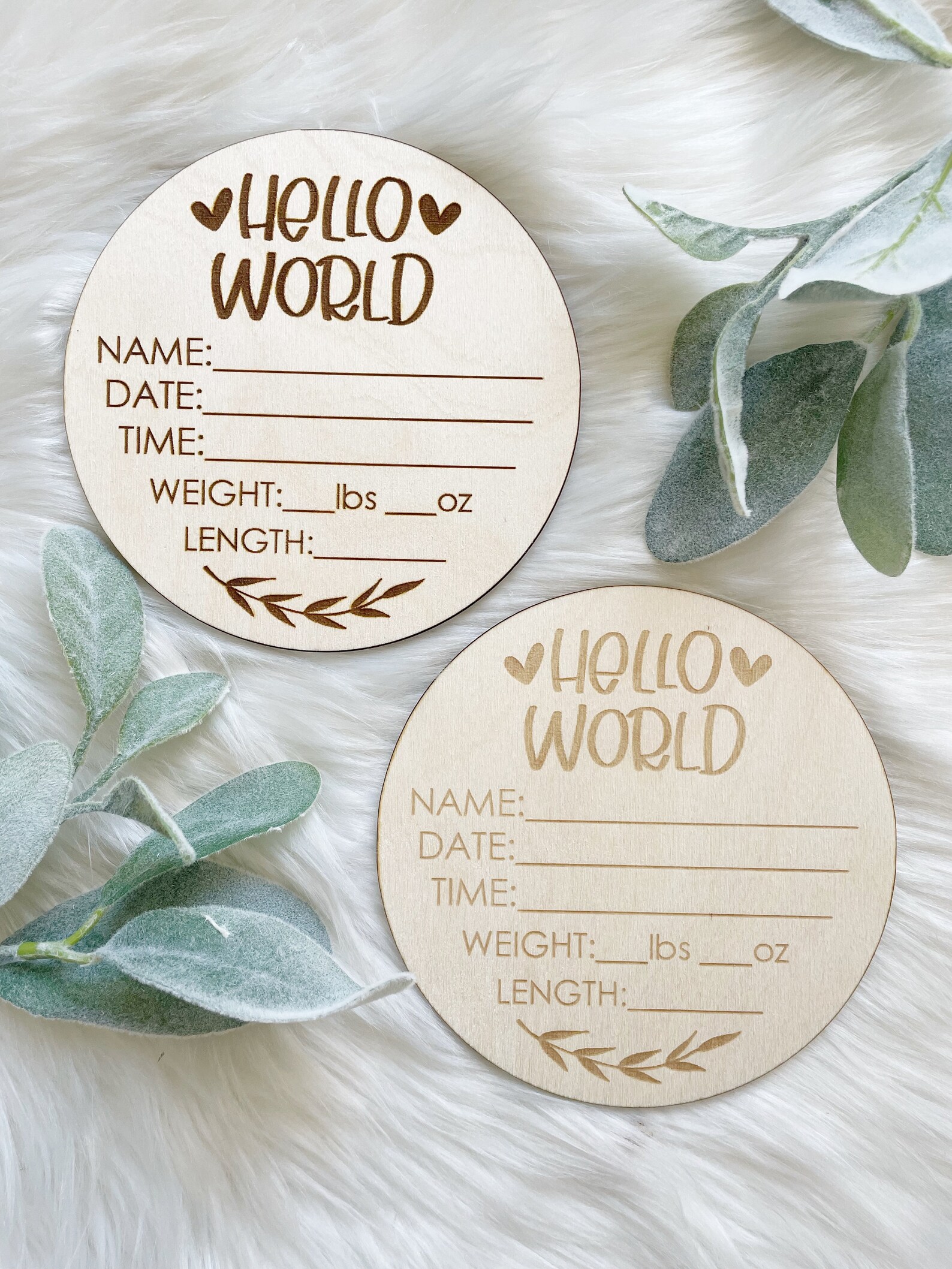 5" Birth Announcement Sign | Birth Announcement Sign Disc | Baby ...