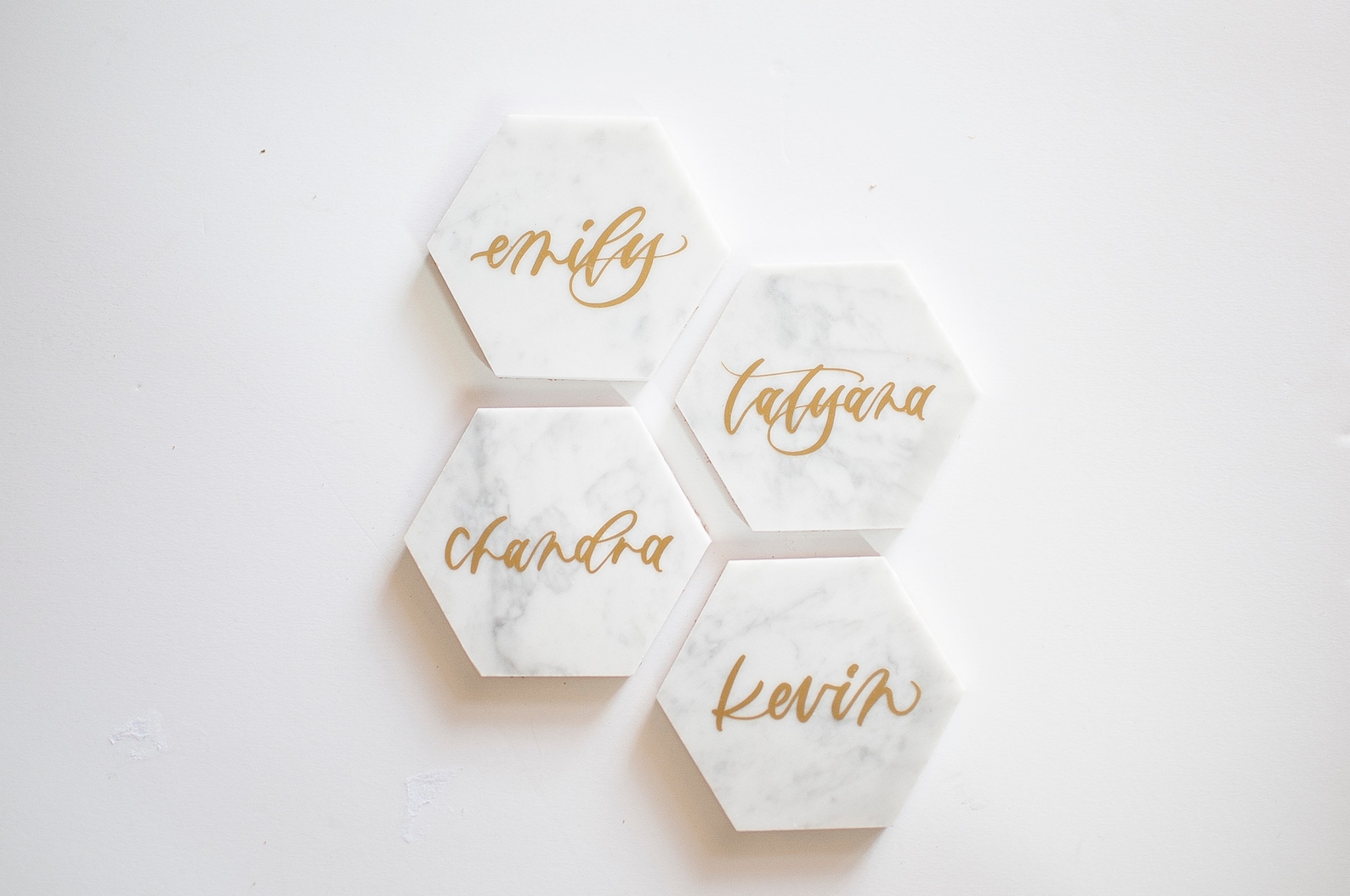 Hand Lettered Marble Place Card ONE Office Gifts | Etsy