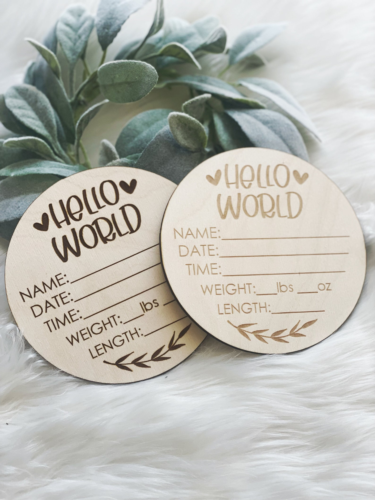 5" Birth Announcement Sign | Birth Announcement Sign Disc | Baby ...