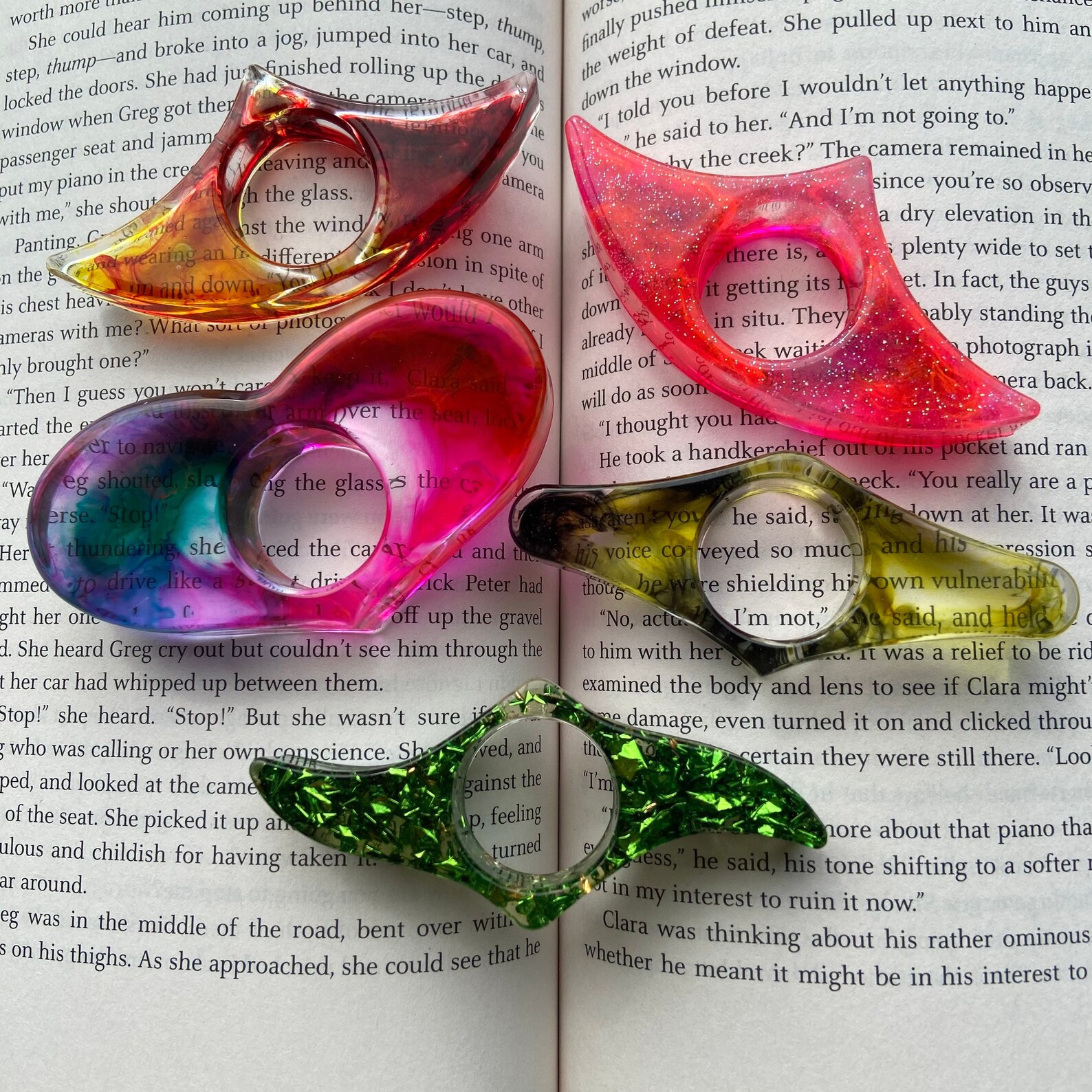 Assorted Colors Resin Book Page Holder Thumb Page Holder - Etsy