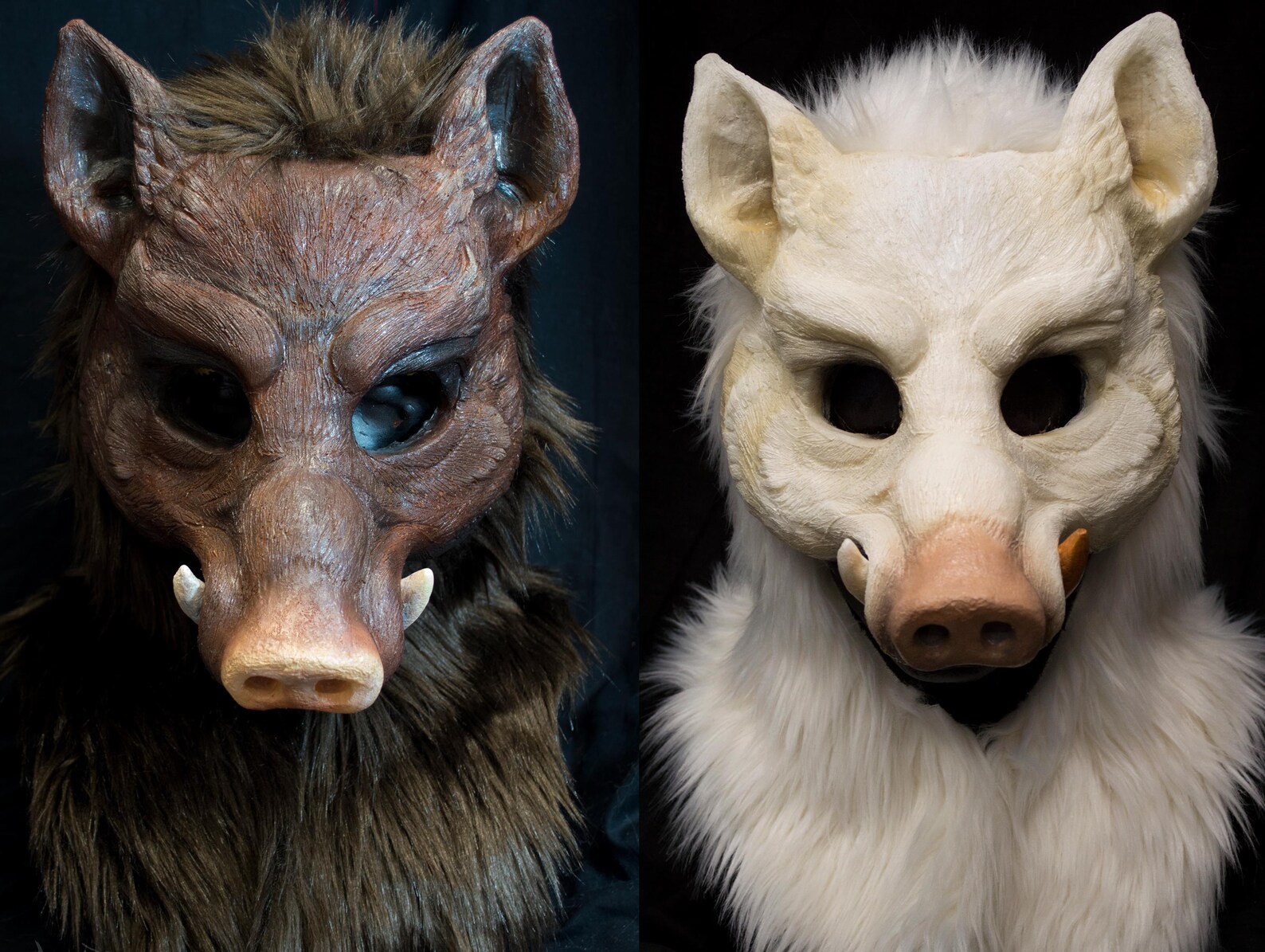 Wild Boar, Pig Mask, Unpainted, Soft Foam for LARP Combat, Quadrobics ...