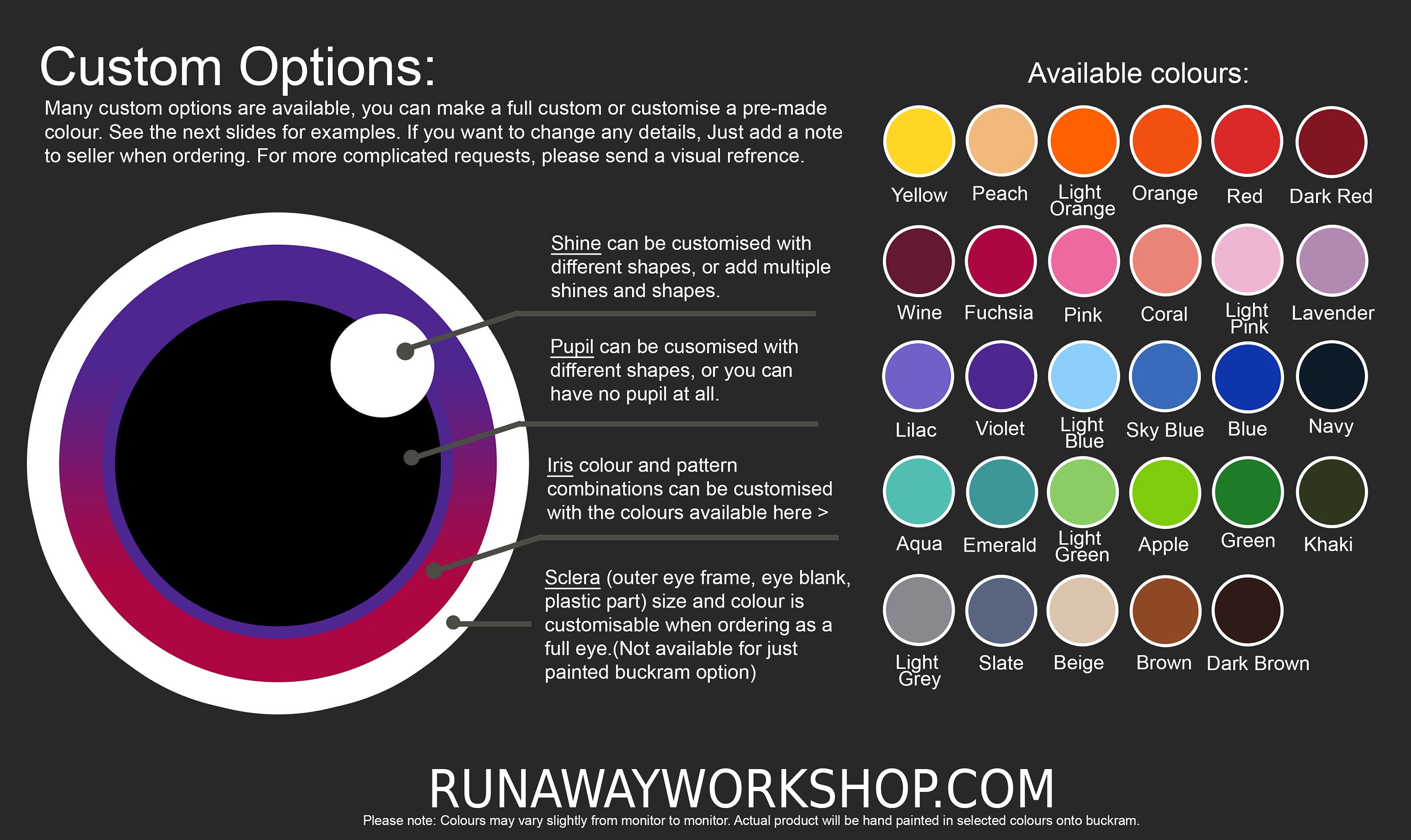 Custom Painted Toony Eyes for Costumes regular and Large - Etsy UK