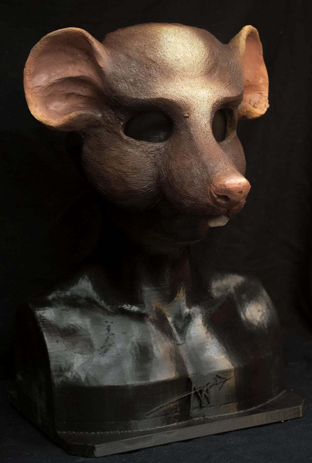 Brown and White Skaven, Ratfolk Mask for LARP, Performance and ...