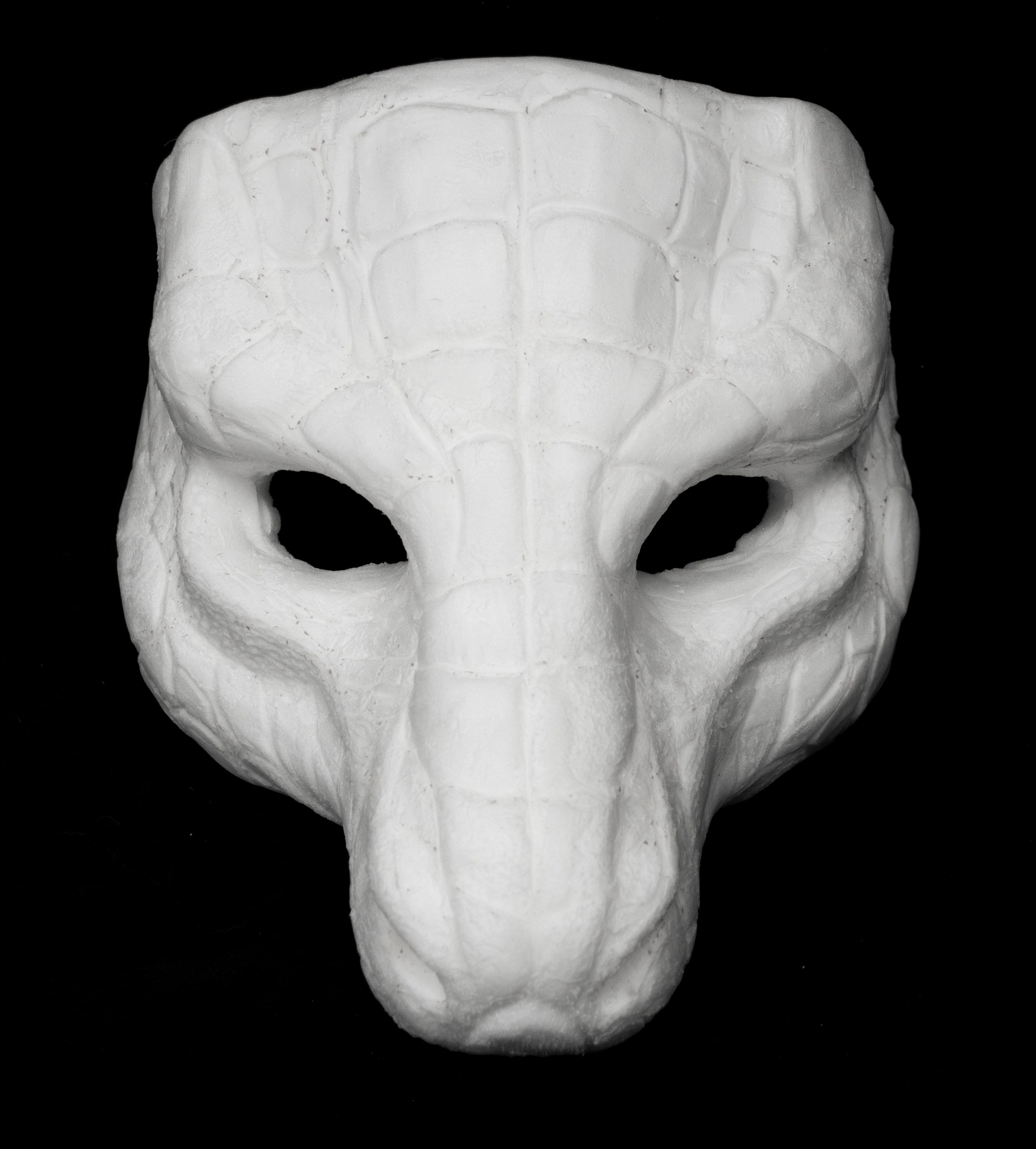 Dragon / Reptilian Mask, Unpainted, Soft Foam for LARP Combat, Theatre ...
