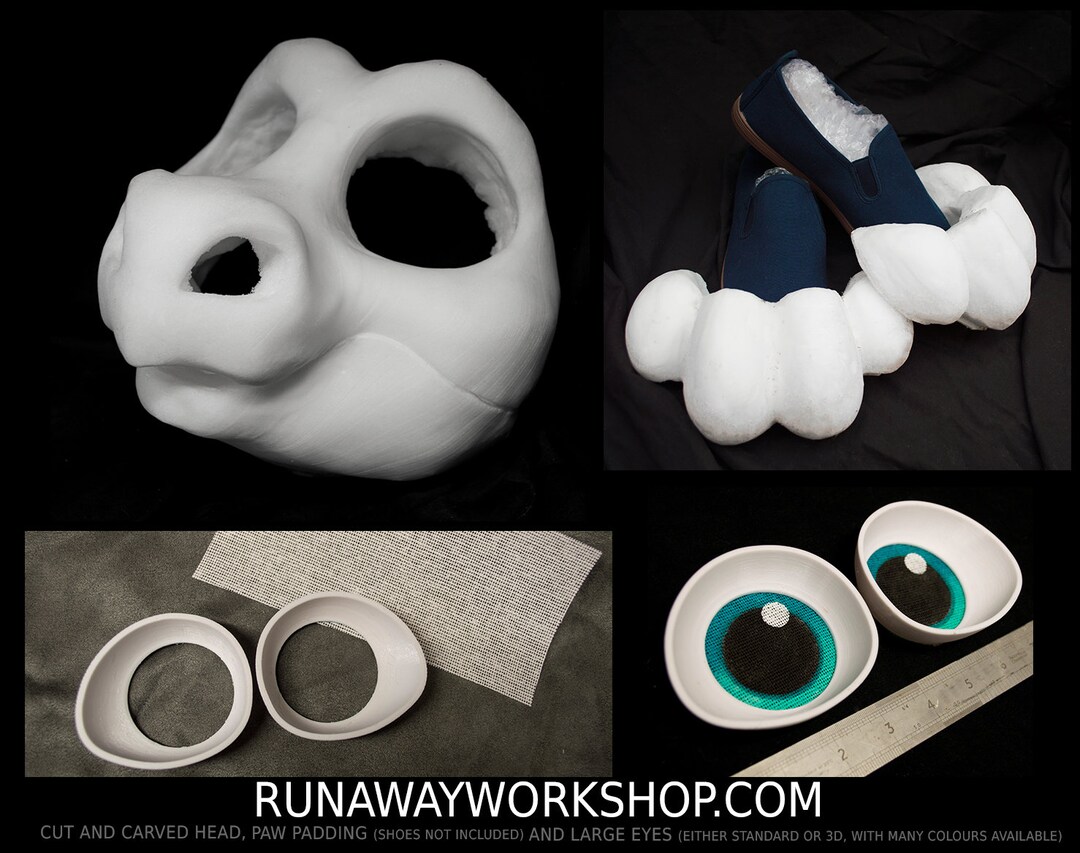 Kemono Point Nose Dragon Bundle Deal: Cut and Carved Head Base, Eyes ...