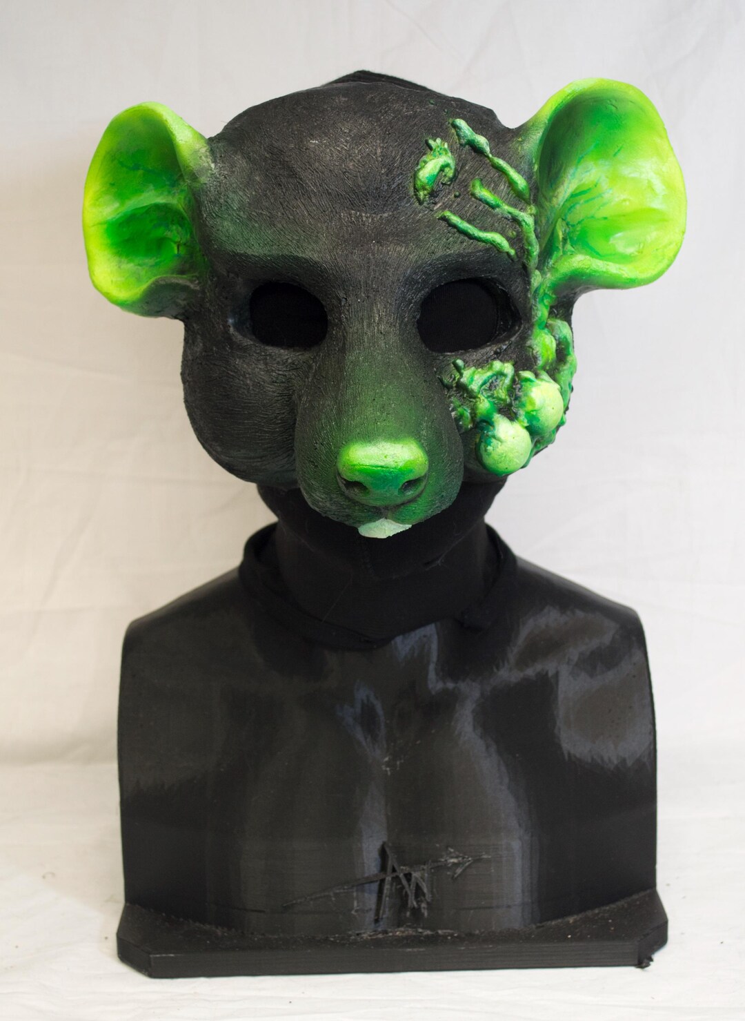 Green Plague Rat Scaven (UV Reactive) Mask for LARP, Performance and ...