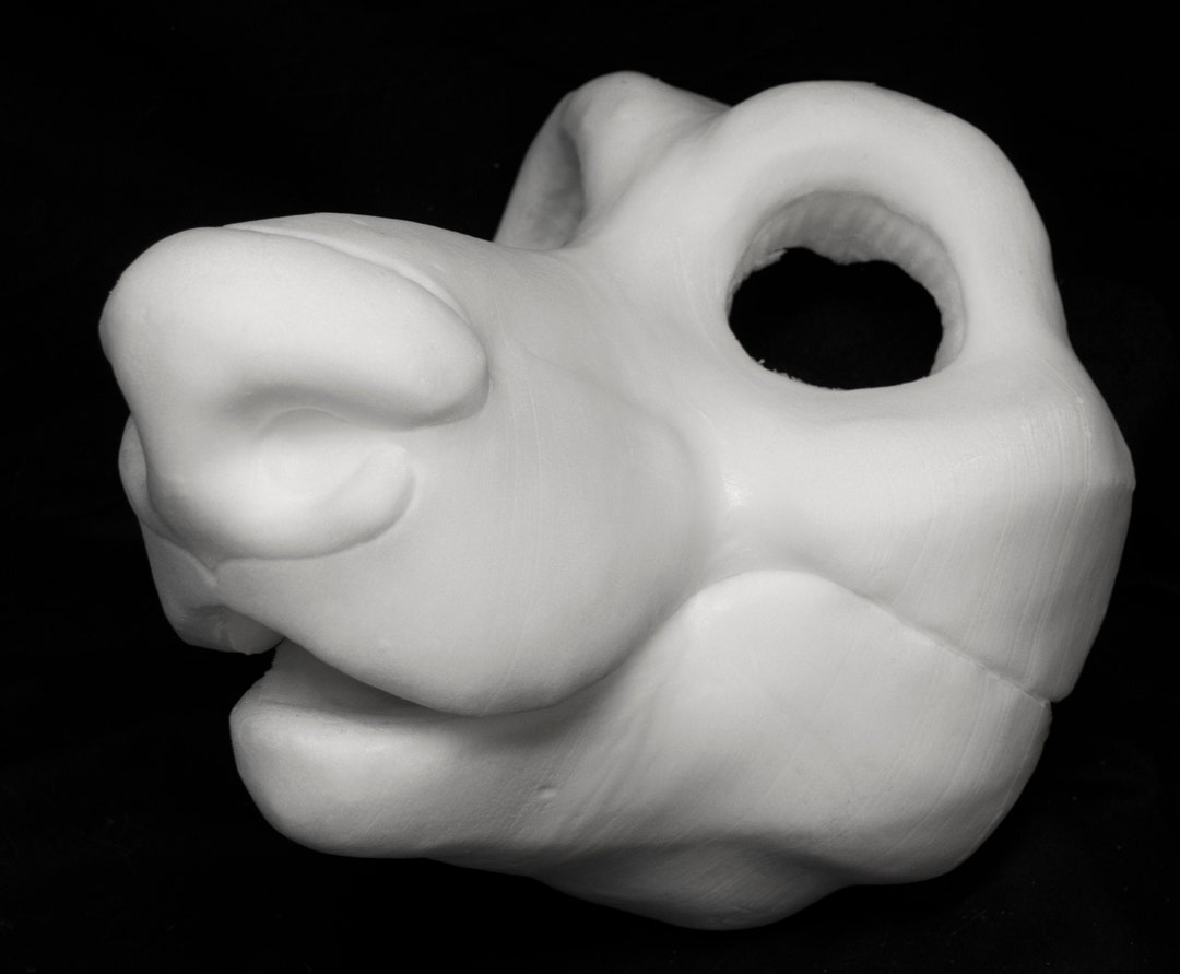 Cut & Carved Wolf / Fox Soft Foam Head Base for Costumes, Mascots and ...