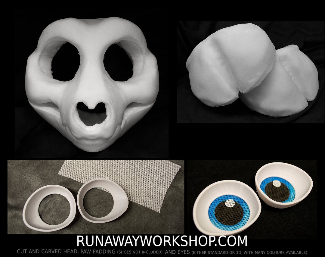 Toony Demon Skull Bundle Deal: Cut and Carved Head Base, Eyes and Feet ...