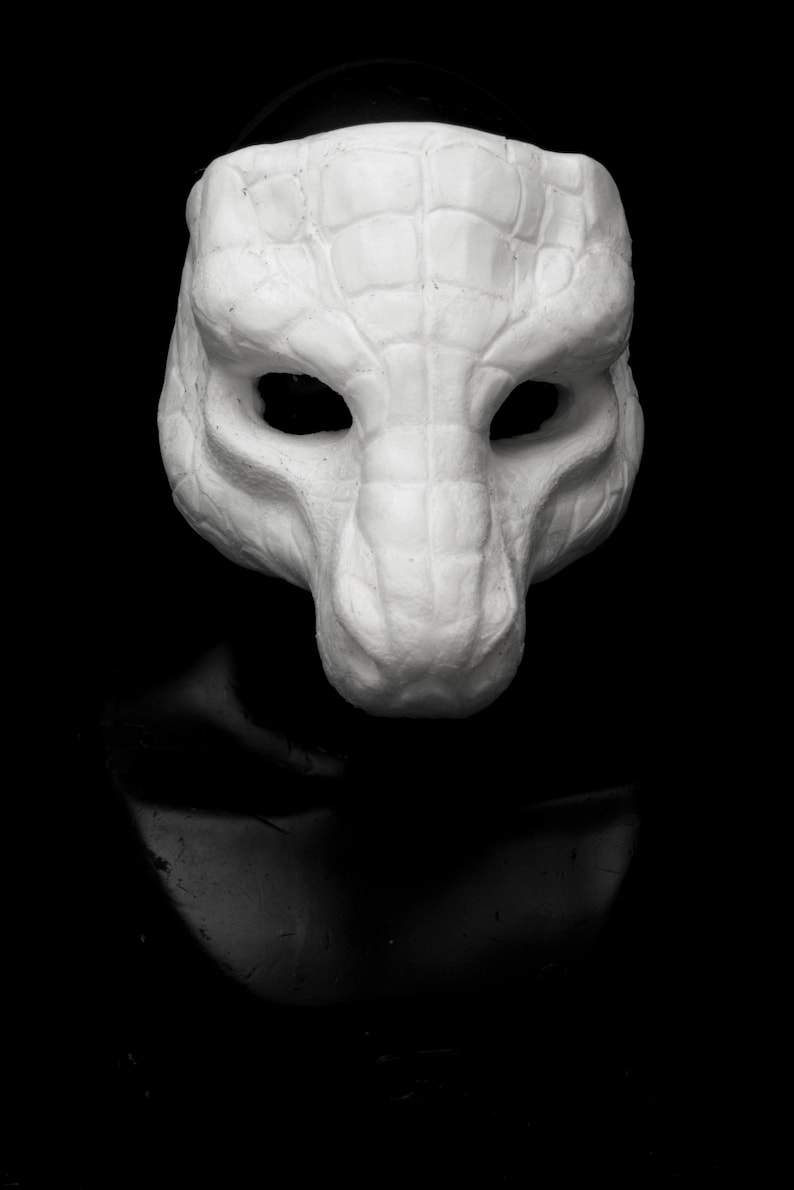 Dragon / Reptilian Mask, Unpainted, Soft Foam for LARP Combat, Theatre ...