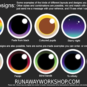 Custom Painted Toony Eyes for Costumes, (regular and Large Options ...