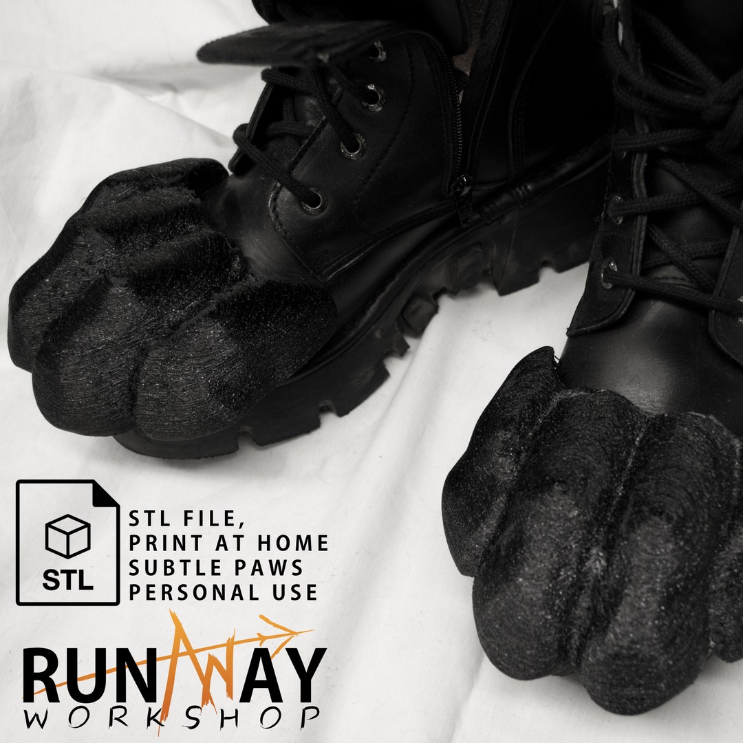 Print at Home, Subtle Foot Paws (four Toes) STL File - Etsy