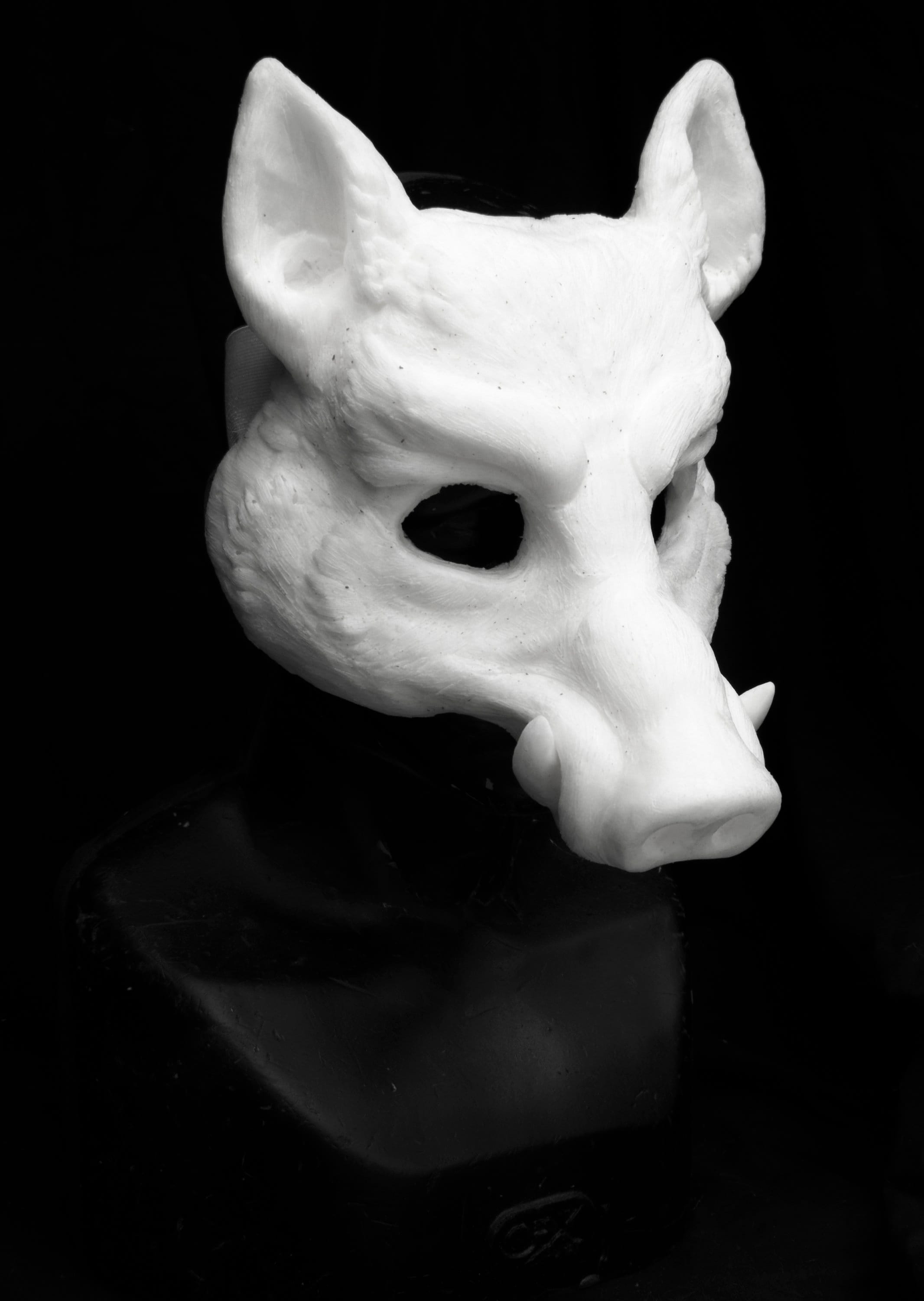 Wild Boar, Pig Mask, Unpainted, Soft Foam for LARP Combat, Quadrobics ...