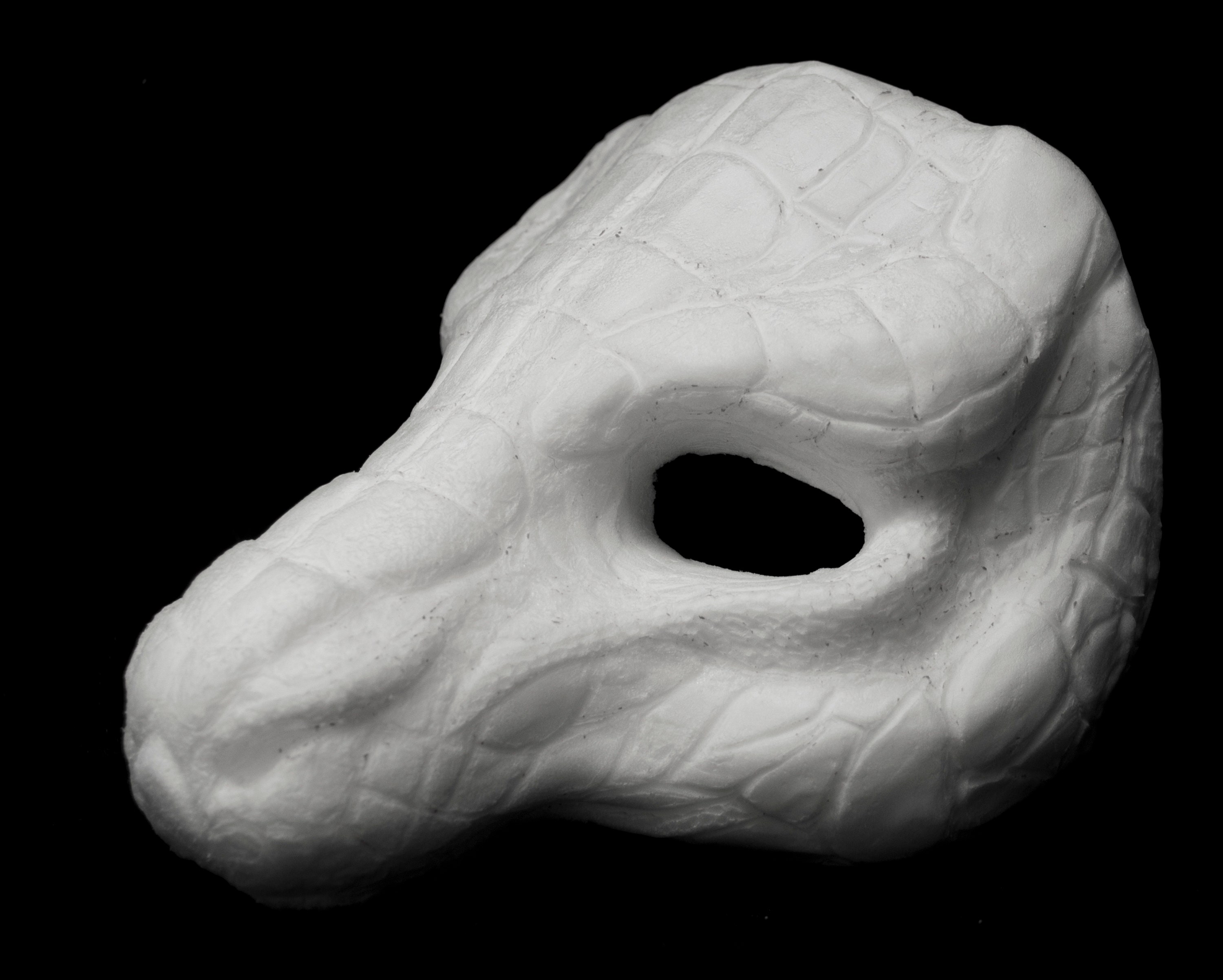 Dragon / Reptilian Mask, Unpainted, Soft Foam for LARP Combat, Theatre ...